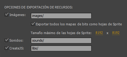 Creación de documentos de HTML5 Canvas en Animate
