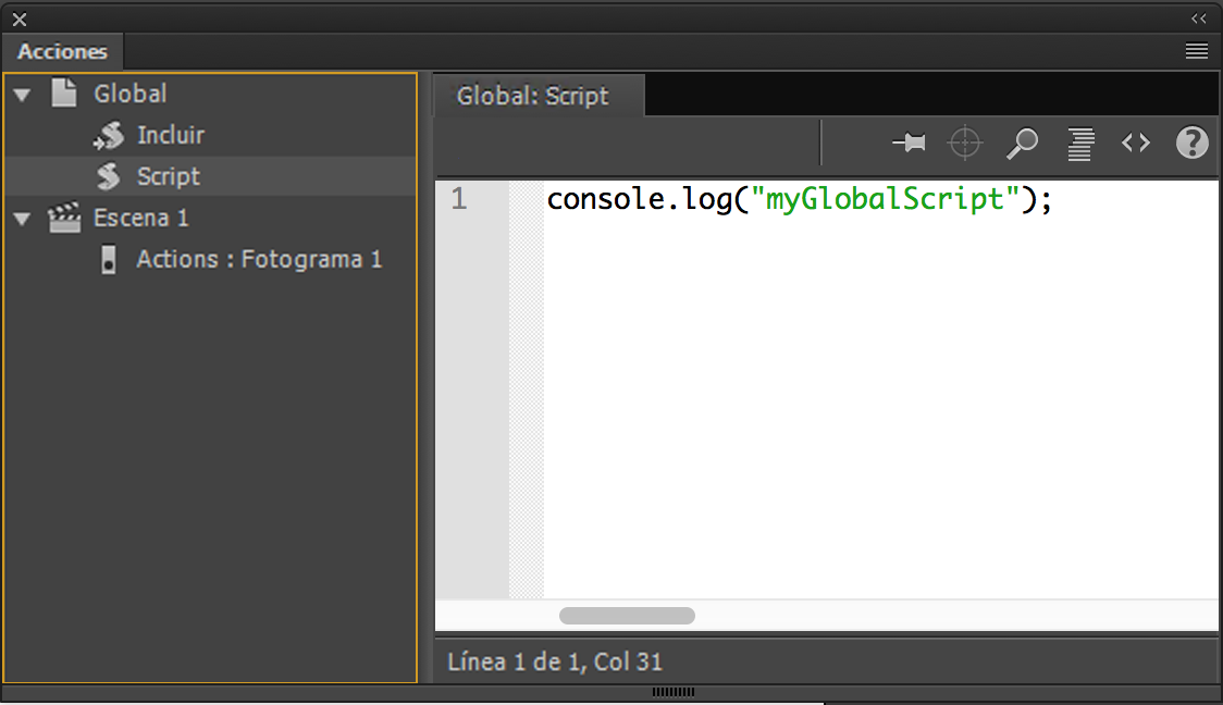 Creación de documentos de HTML5 Canvas en Animate