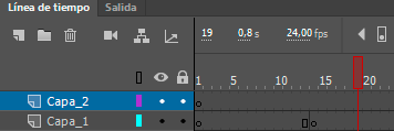 Uso de fotogramas y fotogramas clave en Adobe Animate