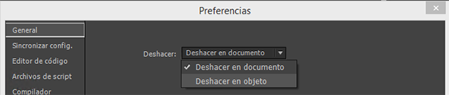 Deshacer, rehacer y el panel Historial en Animate