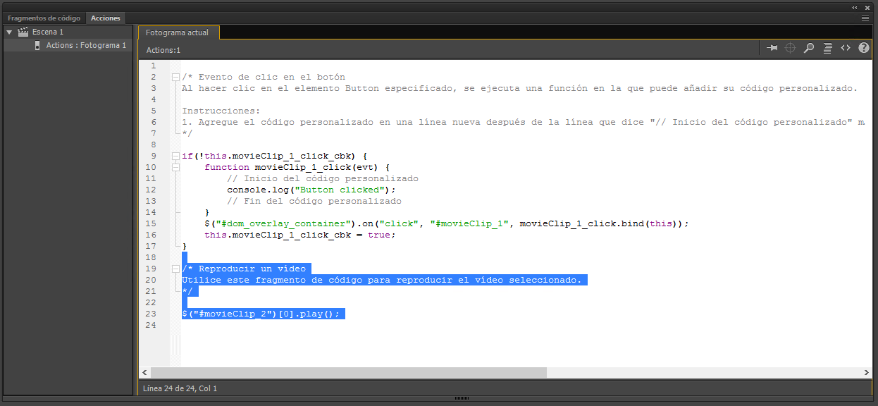 Componentes de Animate