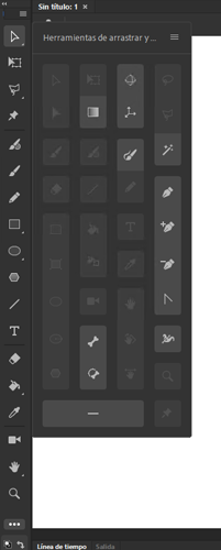 Utilización del Escenario y el panel Herramientas en Animate