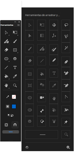 Utilización del Escenario y el panel Herramientas en Animate