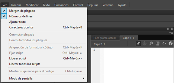 Cómo escribir y gestionar scripts en Animate