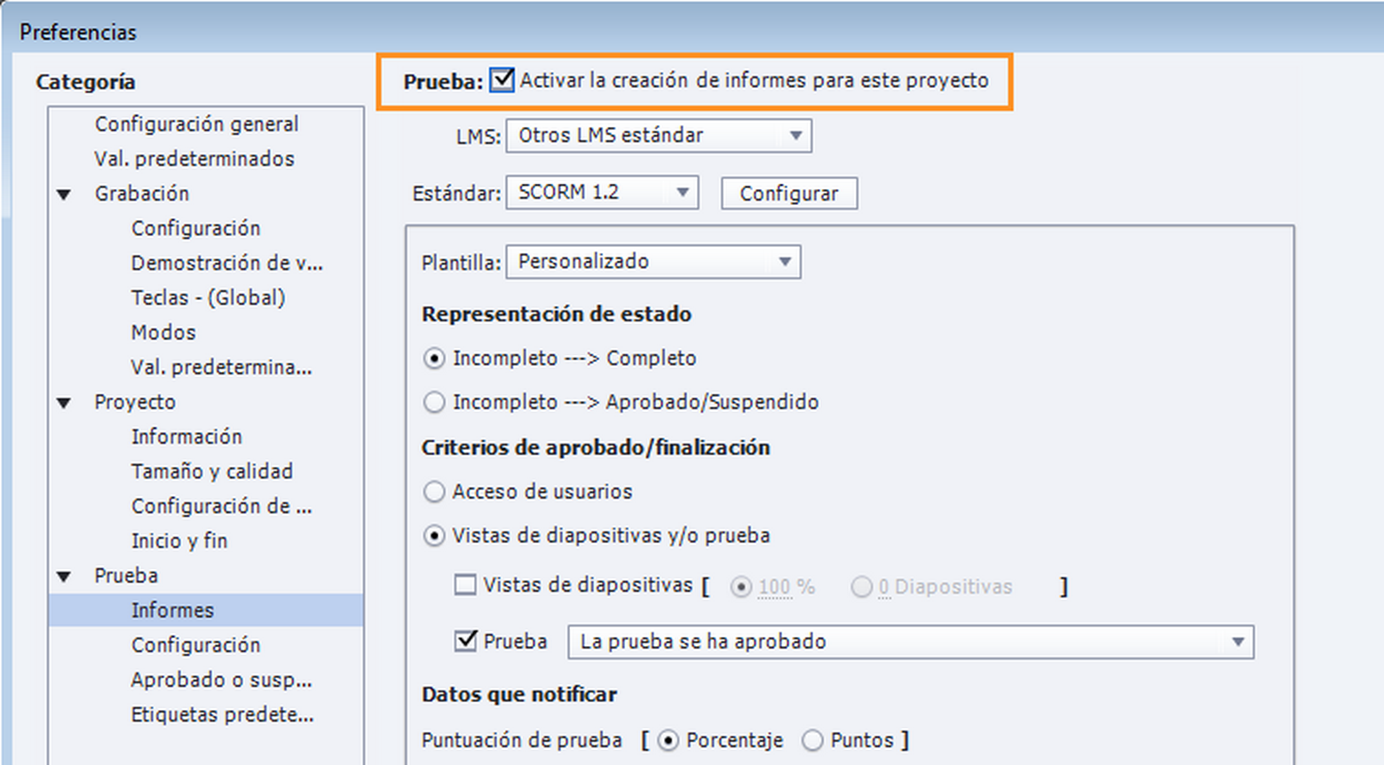 Utilizar Adobe Captivate con un LMS