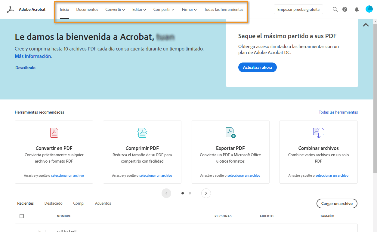 Pasos a seguir para iniciar sesión en Adobe Document Cloud
