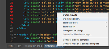 Creación de regiones editables en plantillas de Dreamweaver