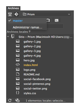 Aprenda a descargar y utilizar Git con Dreamweaver.
