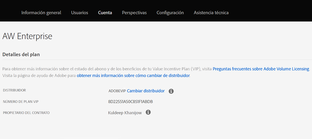 Cambiar distribuidor