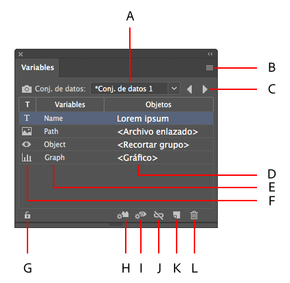 Combinación de datos para crear gráficas de datos mediante plantillas y variables en Illustrator