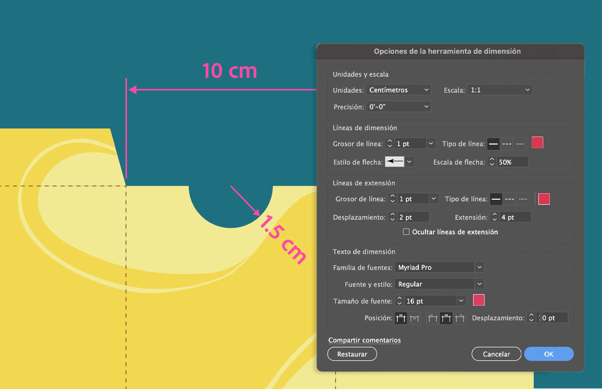 Medir y trazar dimensiones lineales, angulares y radiales