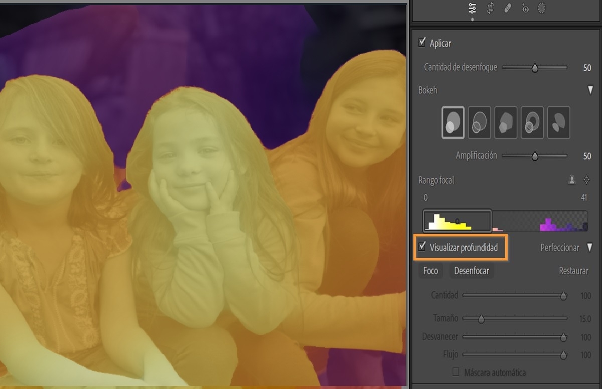 Desenfoque de lente en Lightroom Classic