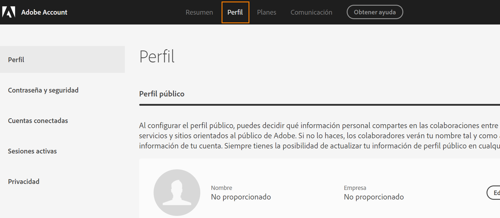 Crear o actualizar su Adobe ID
