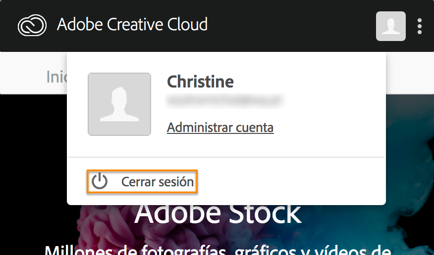 Adobe Creative Cloud cierra la sesión o solicita que inicie sesión ...