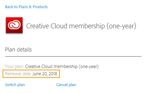 Desactivar la renovación automática de la suscripción a Adobe Creative ...