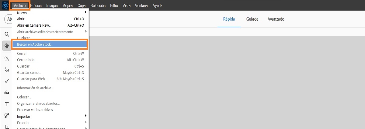 Integración de Adobe Stock