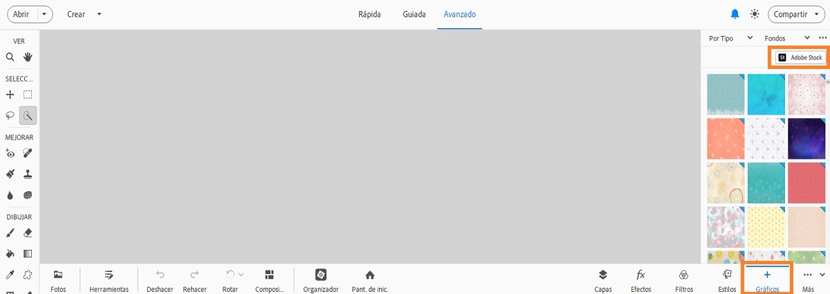 Integración de Adobe Stock