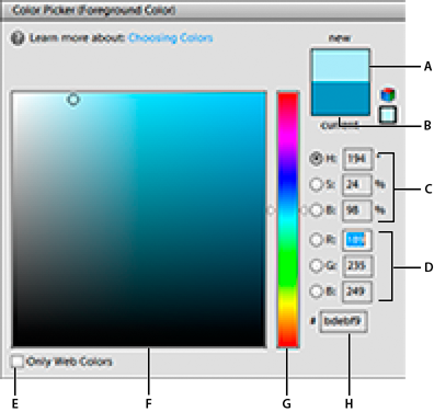 Selección de colores en Photoshop Elements