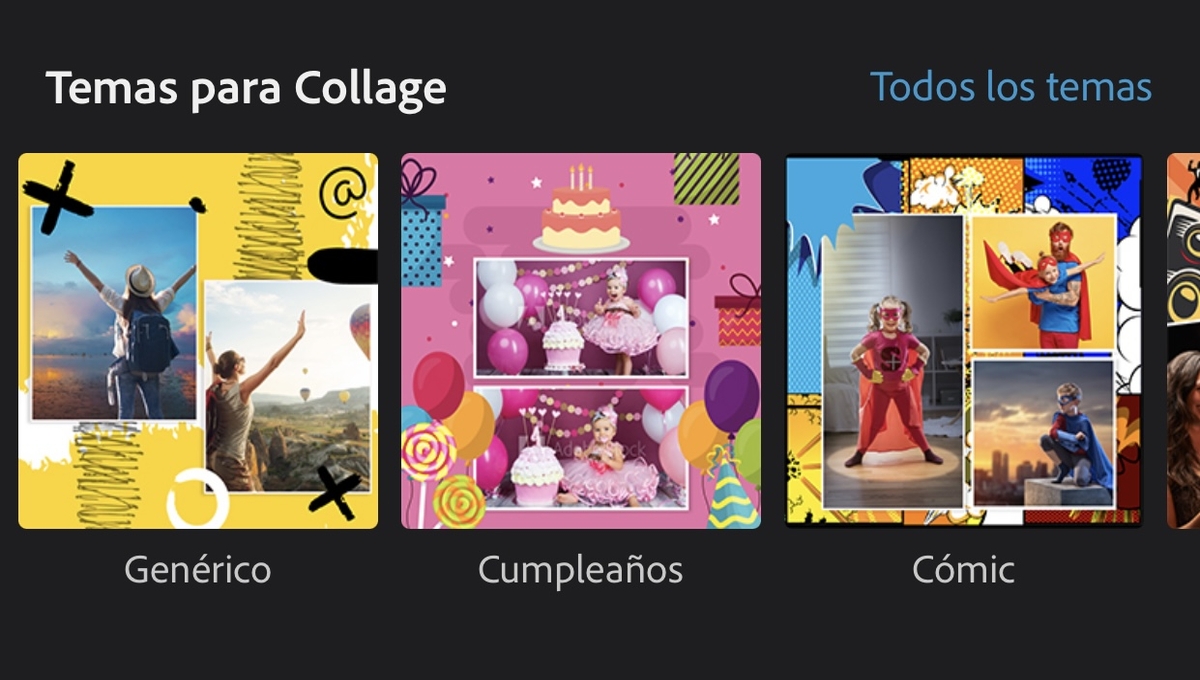 Conceptos básicos de los espacios de trabajo en Photoshop Express