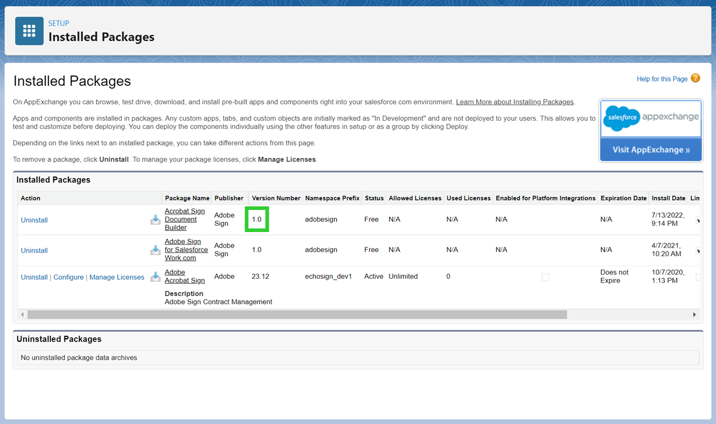 Guía del usuario de Adobe Acrobat Sign Document Builder para Salesforce
