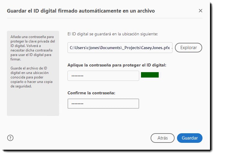 Utilizar firmas digitales