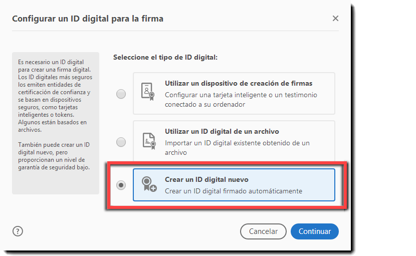 Utilizar firmas digitales