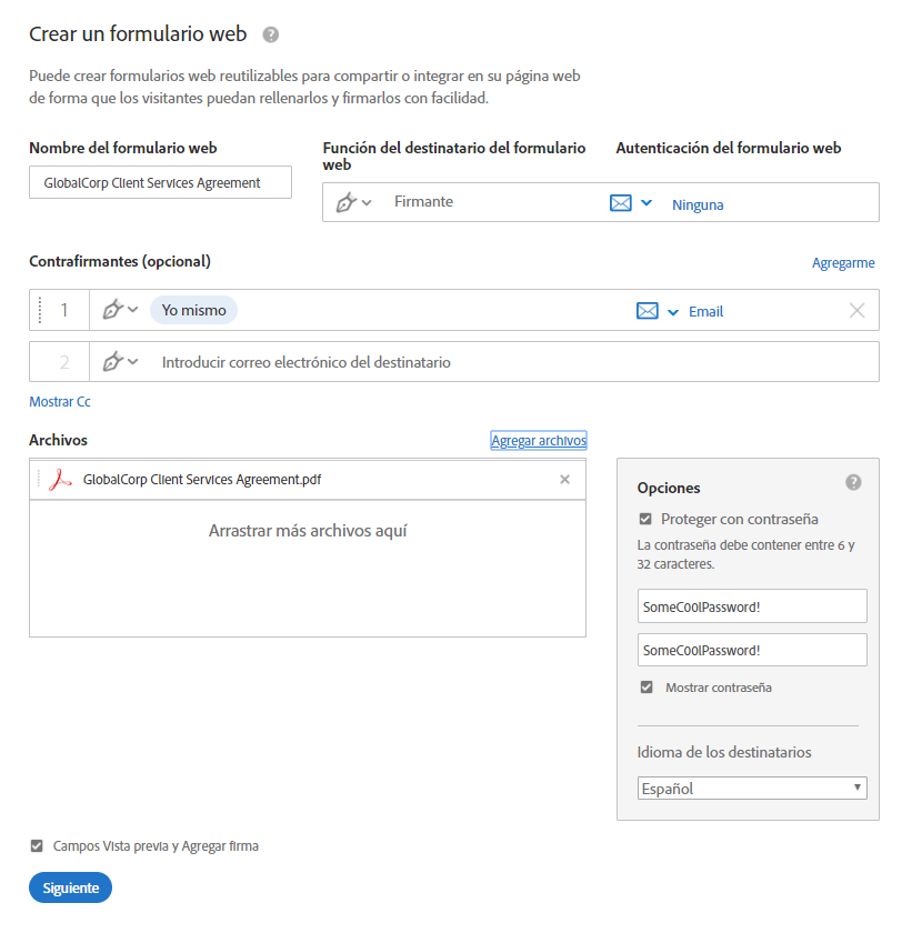 Crear un formulario web