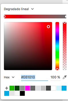 Cree y modifique degradados lineales, radiales y angulares en Adobe XD.