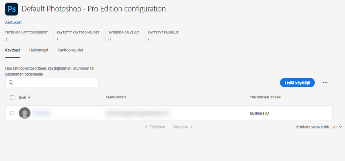 Adobe Stock Creative Cloud for teams-Pron CSV-siirto-ohjeet