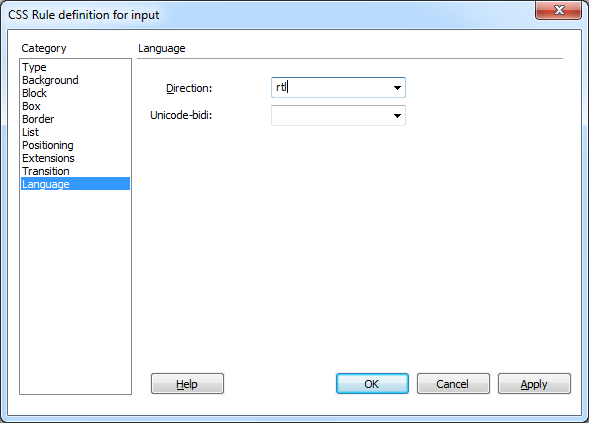 Work with Arabic and Hebrew text in Dreamweaver