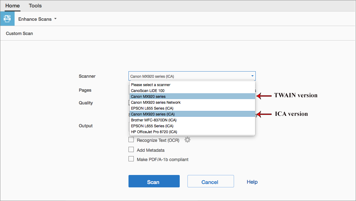 GESTION D UN SCANNER