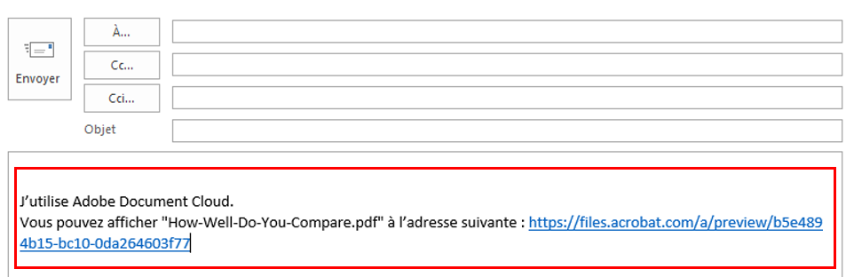 Adobe Document Cloud pour Outlook, Acrobat