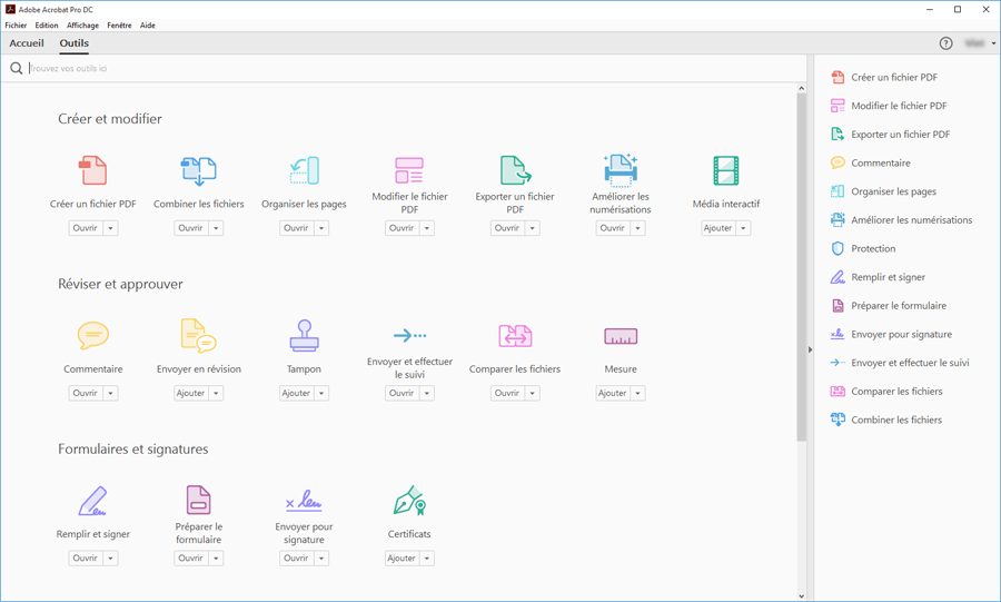 Concepts de base de l’espace de travail d’Adobe Acrobat dans Acrobat ...