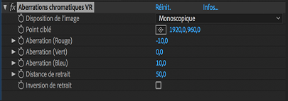 Application d’effets de vidéo immersive