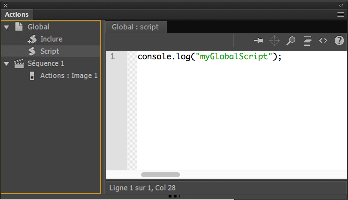 Création de documents HTML5 Canvas dans Animate