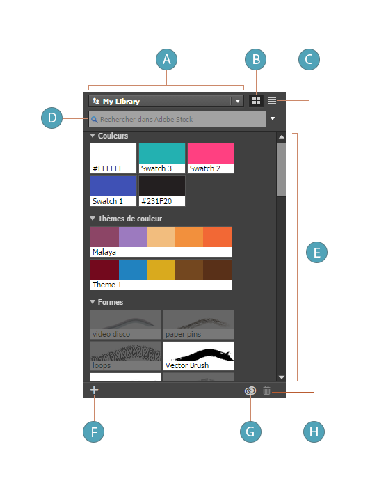 Utilisation des bibliothèques Creative Cloud et d’Adobe Animate