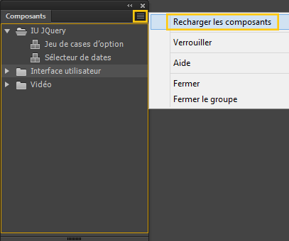 Composants dans Animate