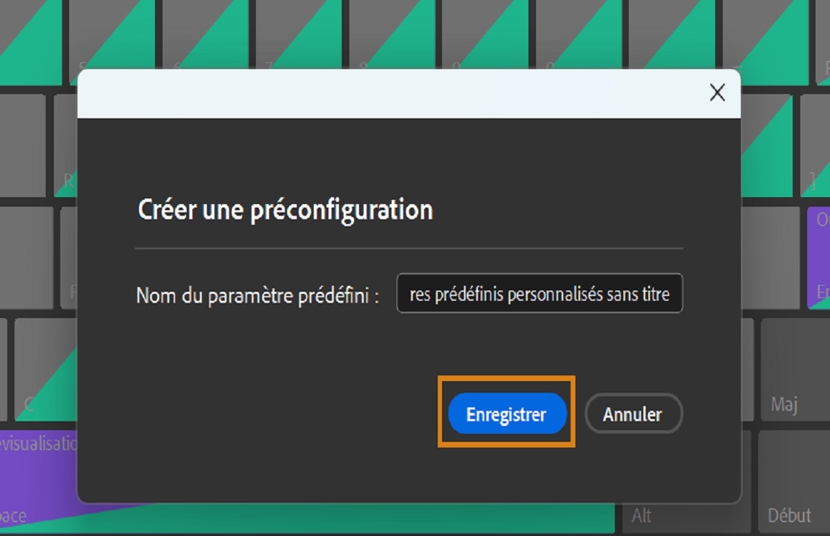 Panneau Raccourcis clavier dans Adobe Bridge