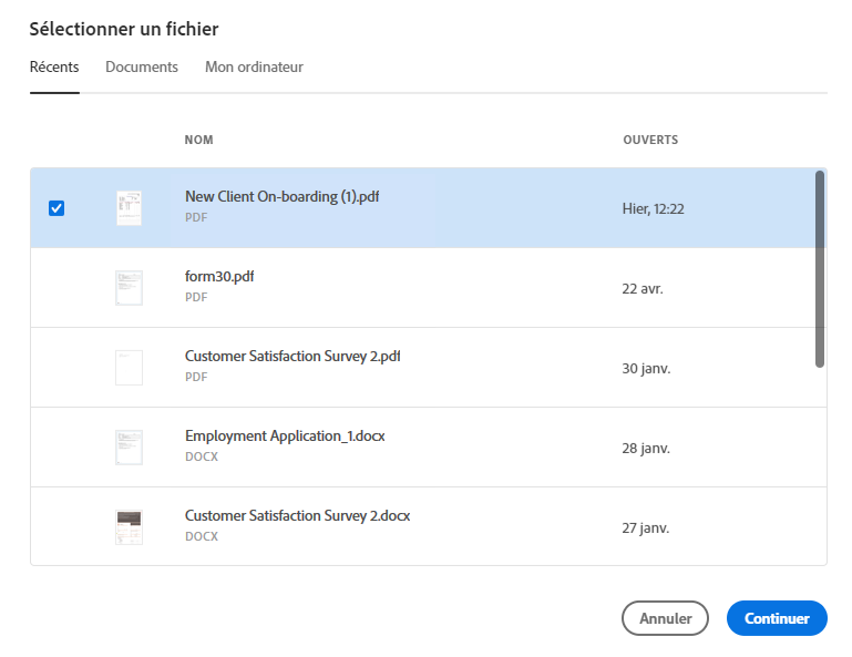 remplissage en temps limité