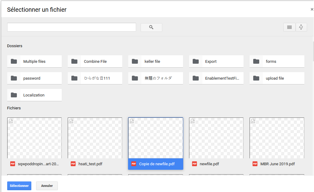 Utilisation de l’extension Adobe Document Cloud pour Google Drive