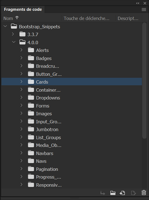 Apprenez à réutiliser du code dans Dreamweaver à l’aide du panneau Fragments de code.