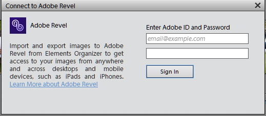 Importation/exportation de photos à partir d’Adobe Revel