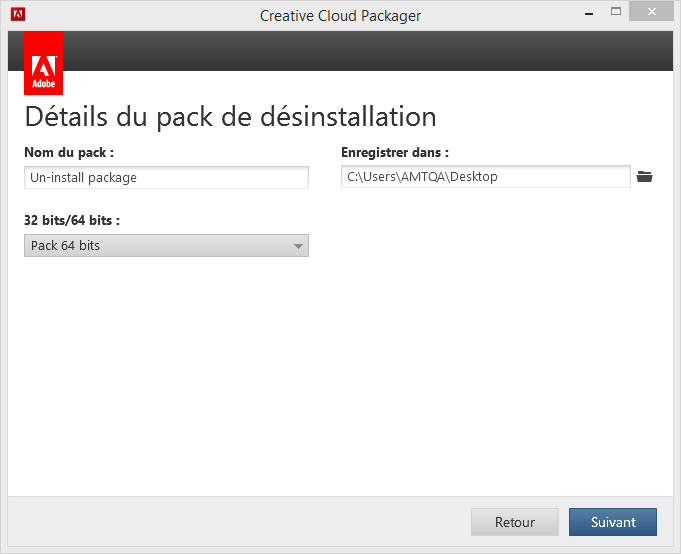 Désinstallation de produits Creative Cloud
