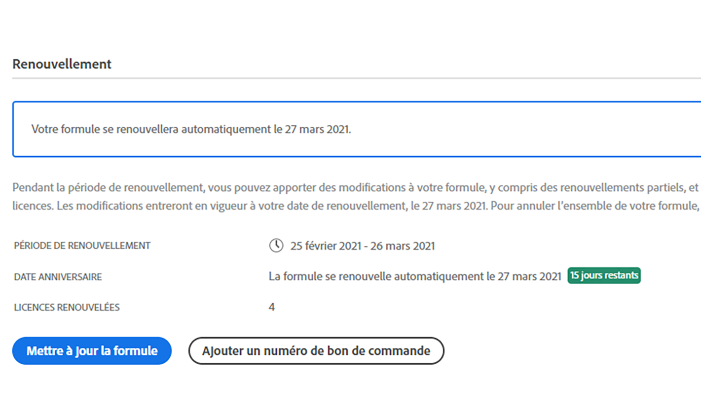 Découvrez comment vous pouvez résilier votre formule Creative Cloud abonnement Équipe