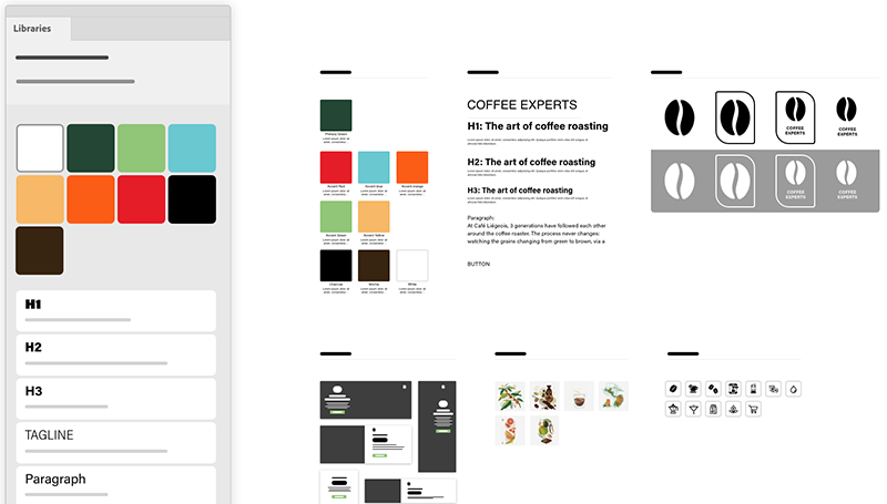 Bibliothèques Creative Cloud dans un espace de stockage professionnel