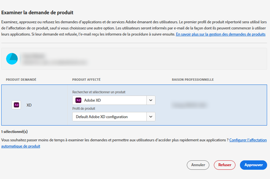 Gestion des demandes de produits