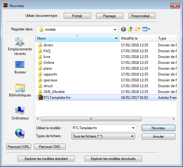 Création de documents à l’aide de modèles standard, structurés ou ...