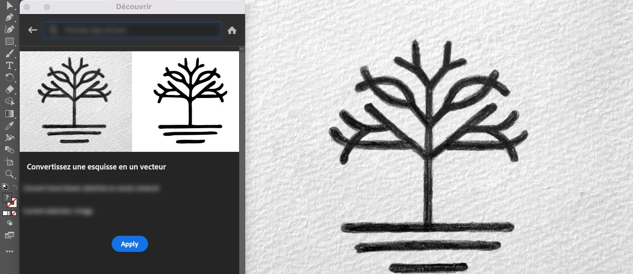 Conversion de croquis en vecteurs