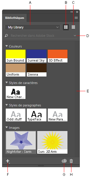 Bibliothèques Creative Cloud dans Illustrator