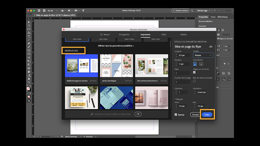 Cr ation D un Document Dans InDesign Tutoriels Adobe InDesign